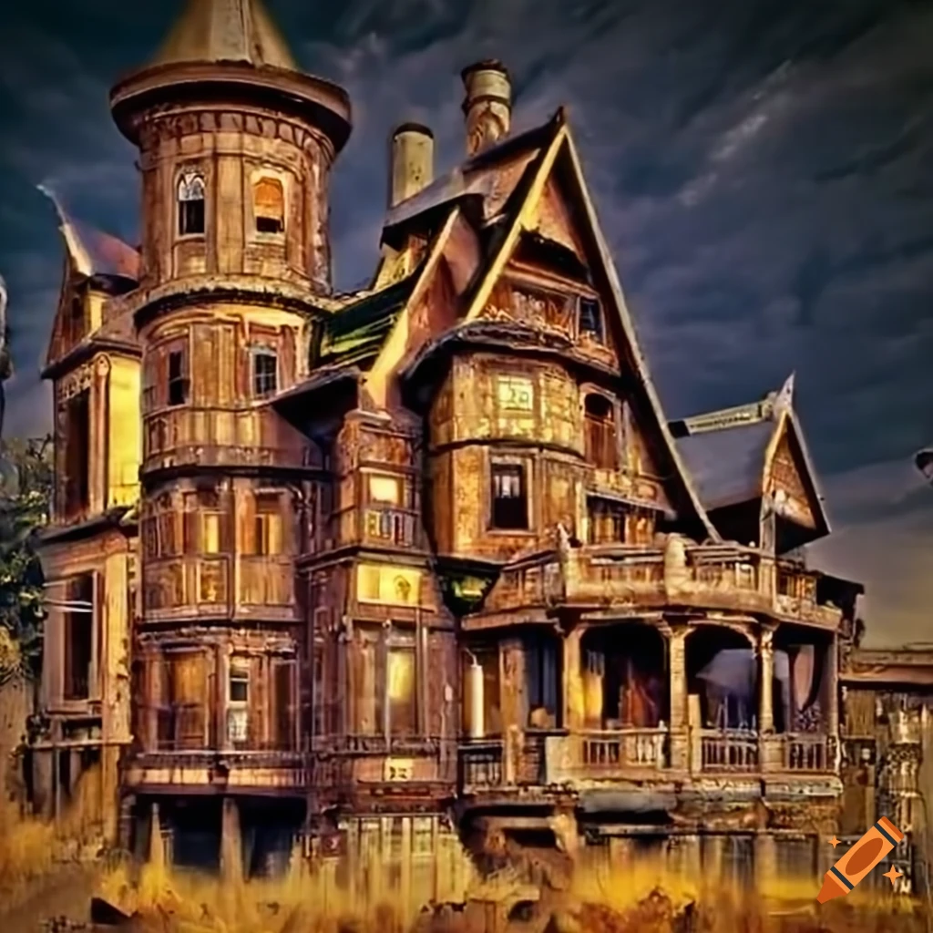 Steampunk mining town of iron ridge on Craiyon