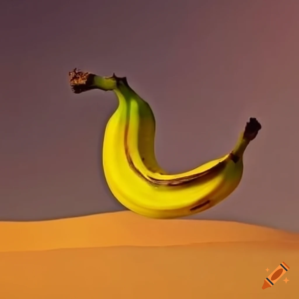Flying banana in a desert on Craiyon