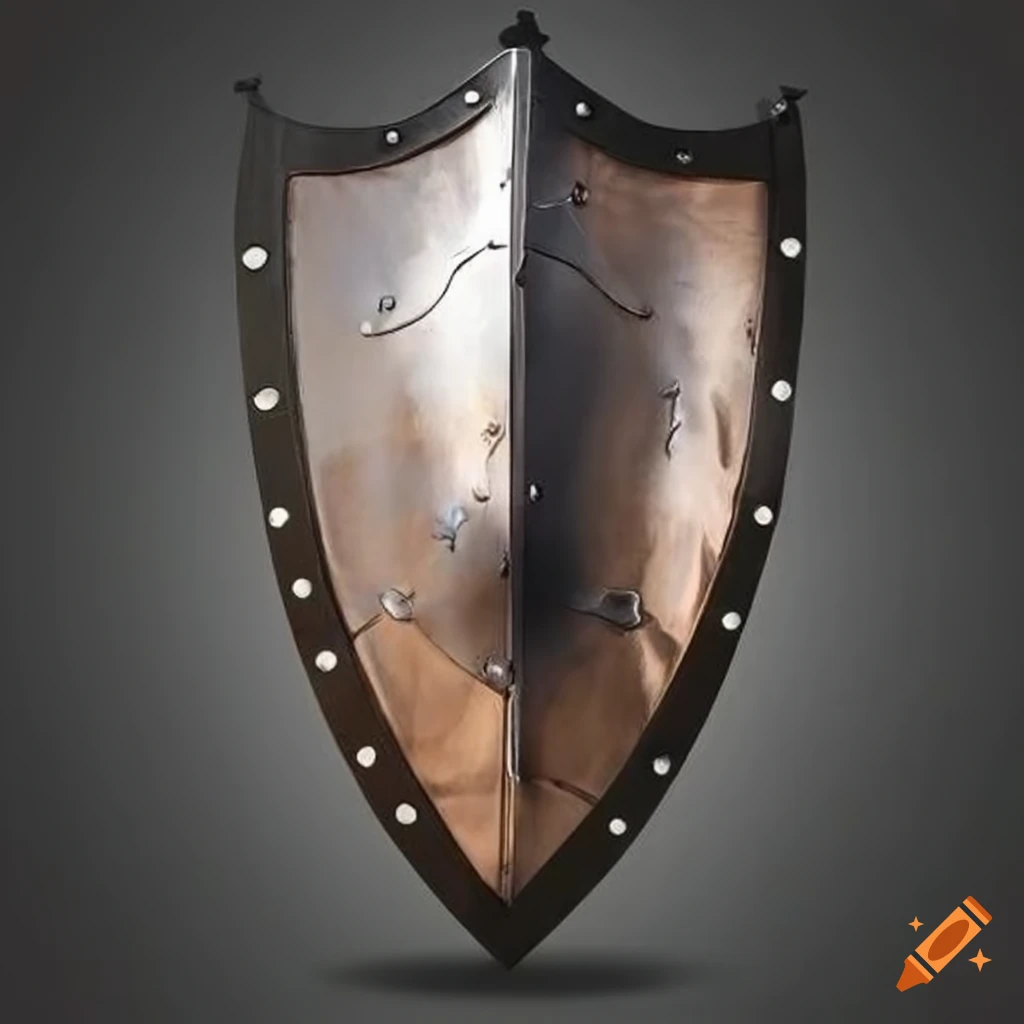 High-detailed steel tower shield on Craiyon