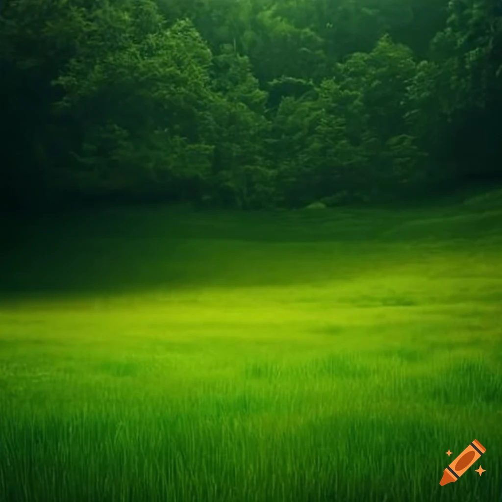 Endless grass field landscape on Craiyon