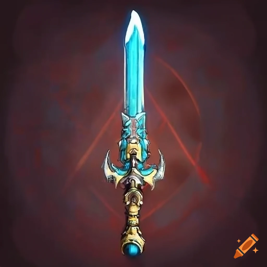 Ornate power sword from the warhammer 40k universe in the style of ...