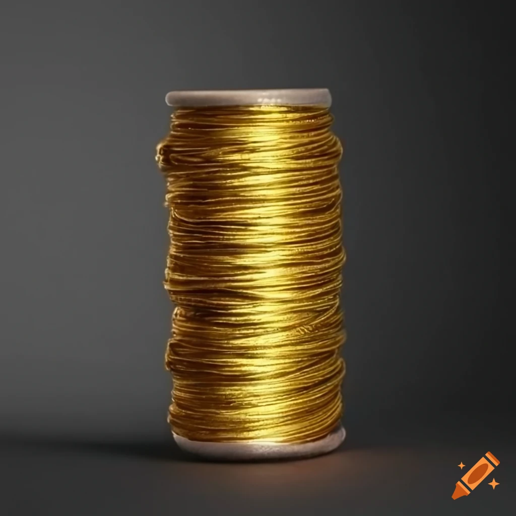Gold thread roll on Craiyon