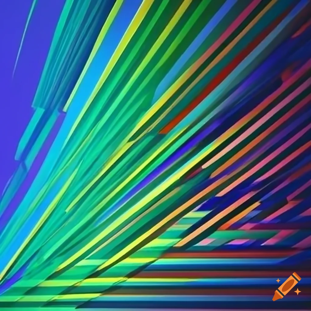 Diagonal colored crossing stripes on Craiyon