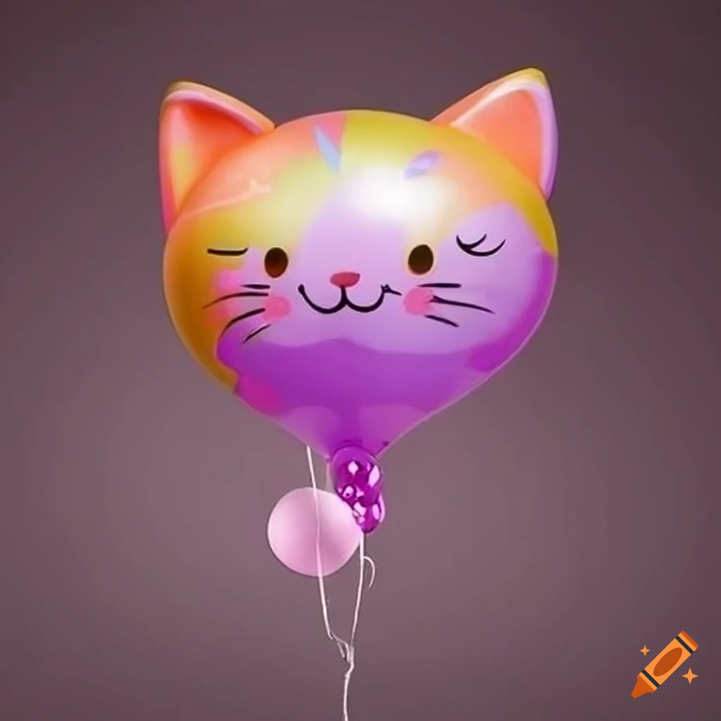 Adorable cat balloons on Craiyon