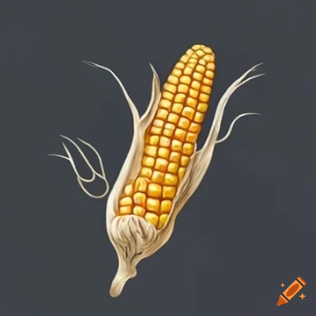 Ear of corn with white-tail deer antlers on Craiyon