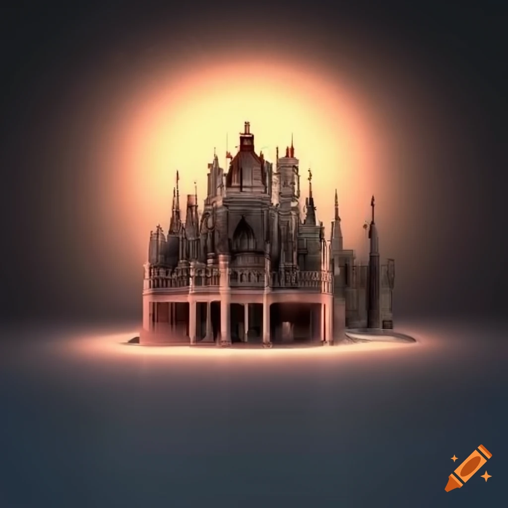 Artistic 3d model architectural design with realistic lighting and ...