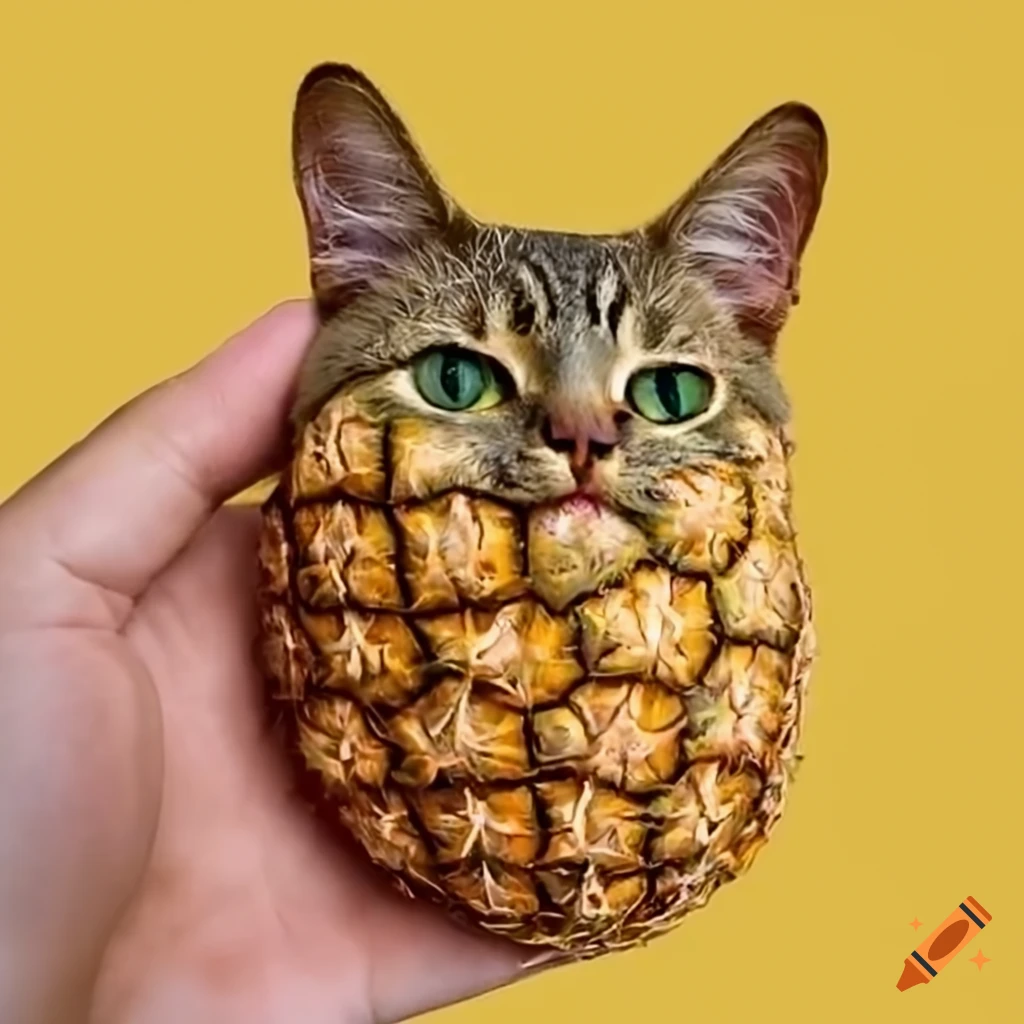 Pineapple cat on Craiyon