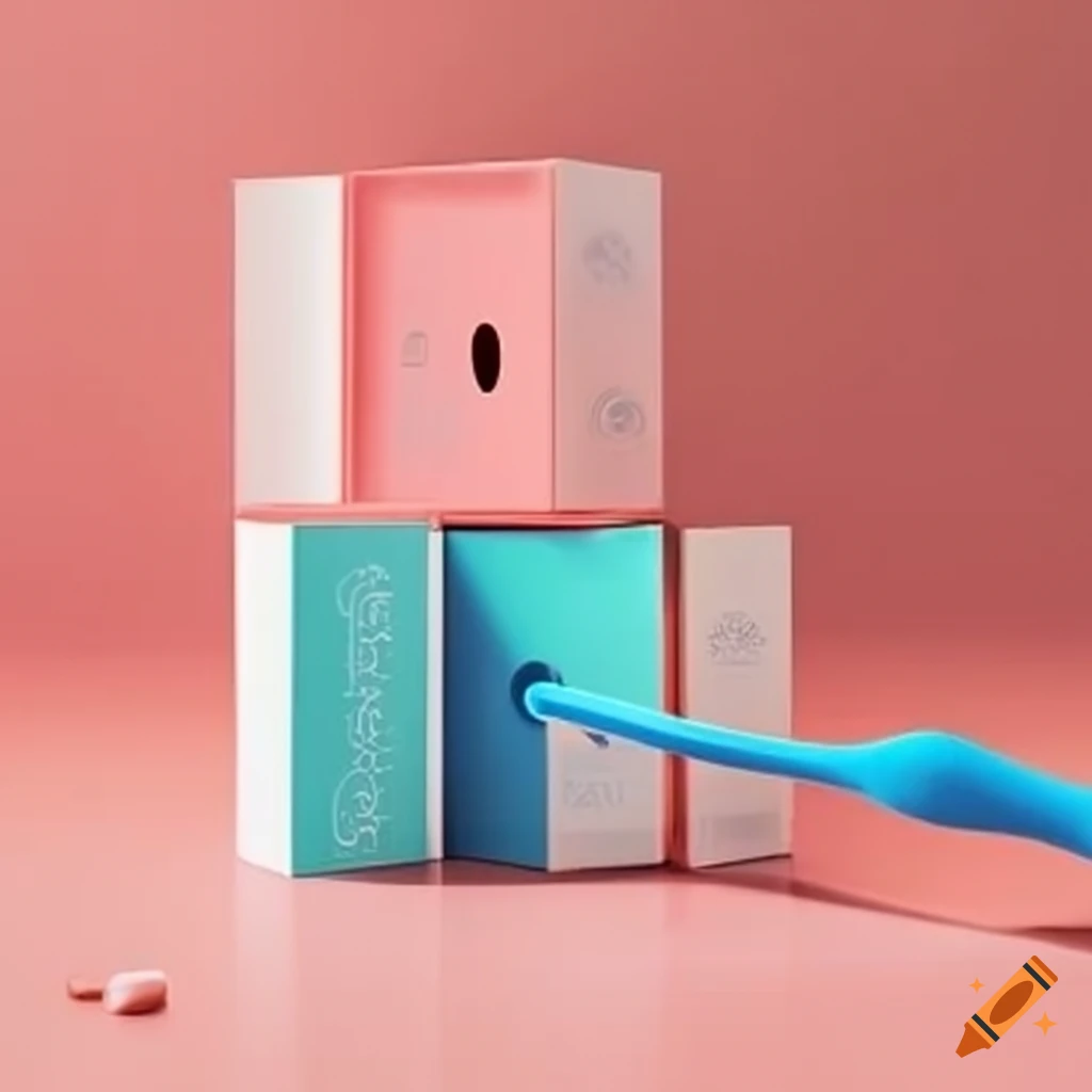 Subtle toothy designs for monthly toothbrush delivery boxes on Craiyon