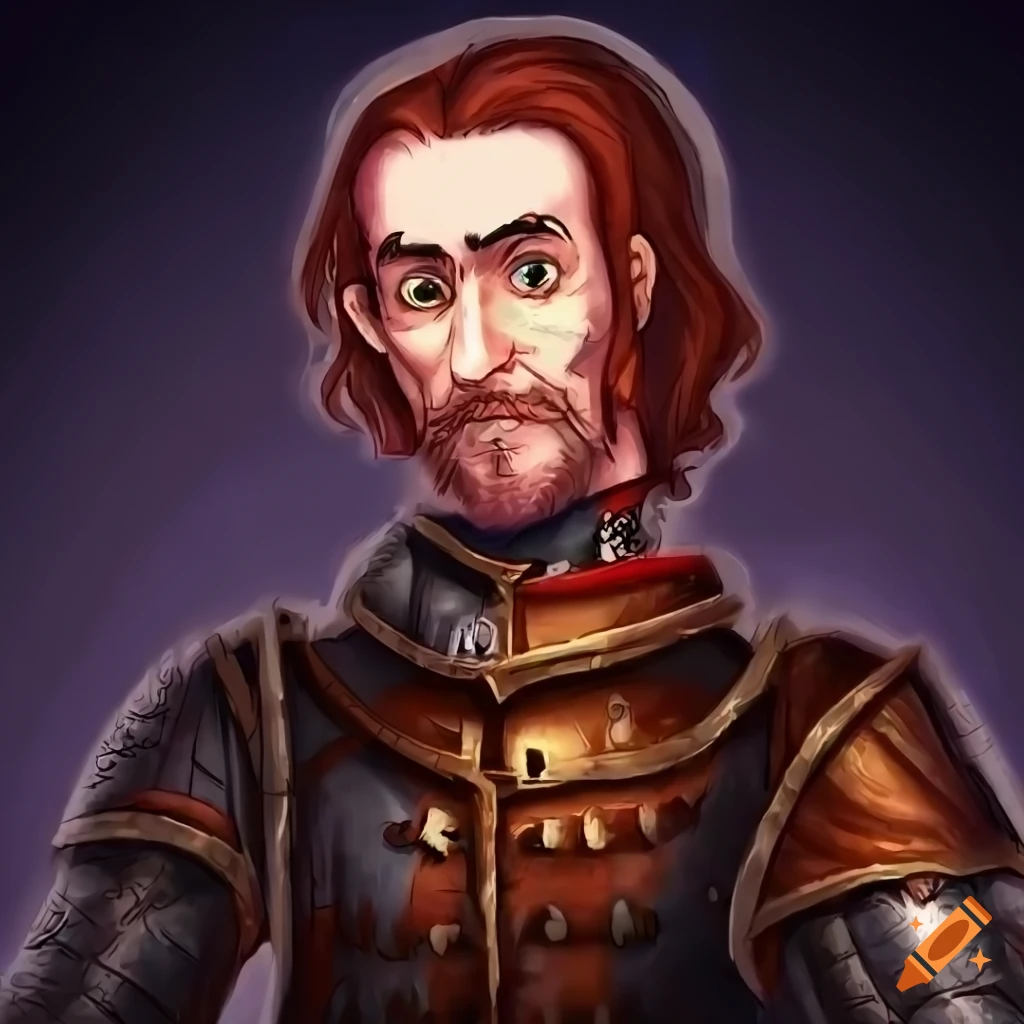 Medieval baron in anime style on Craiyon