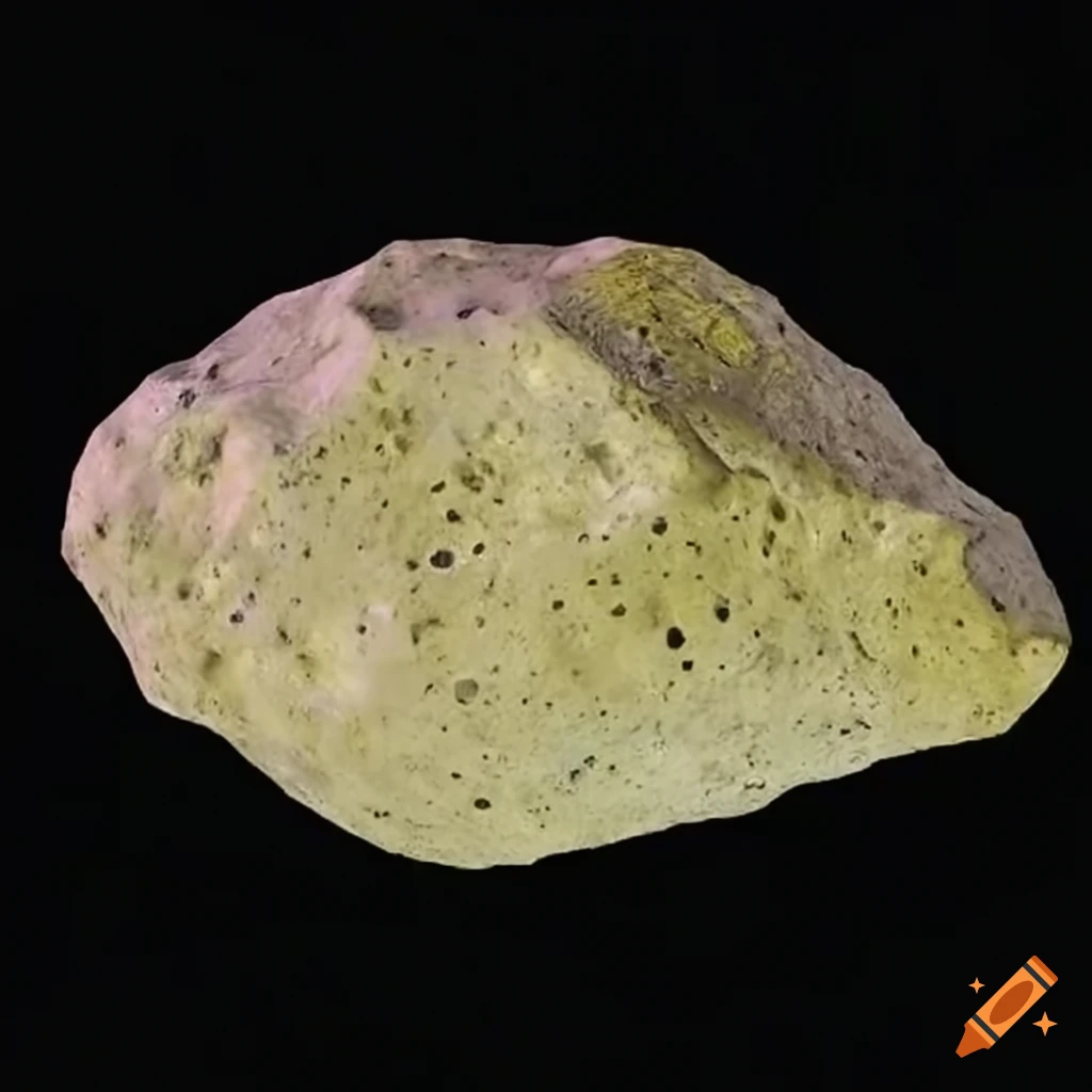Yellowish white rock asteroid in space on Craiyon