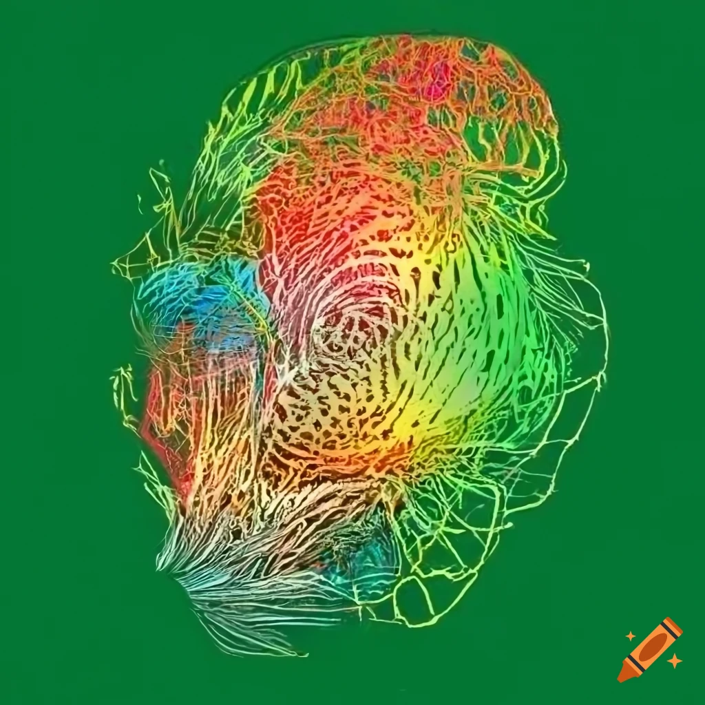 Abstract green and white representation of a non-parametric supervised learning algorithm used ...