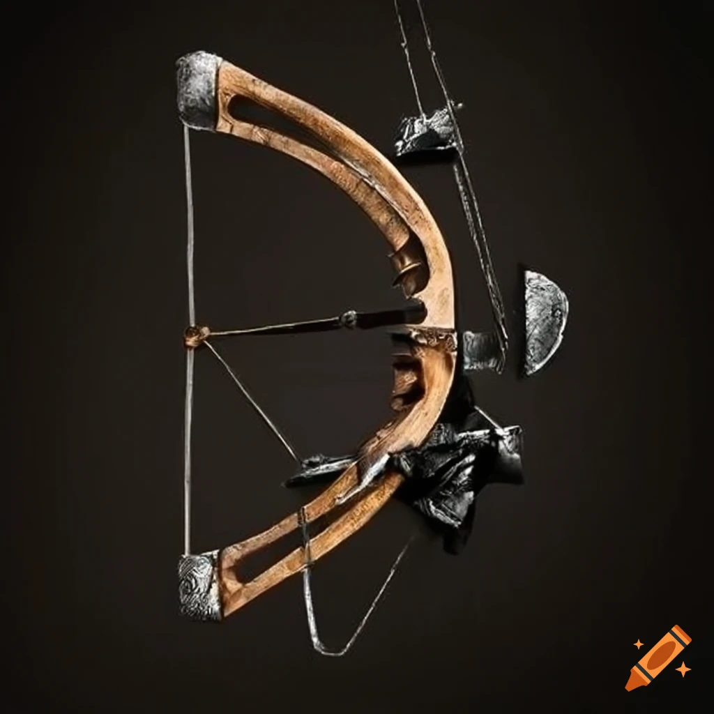 Full large medieval iron-coated crossbow on Craiyon