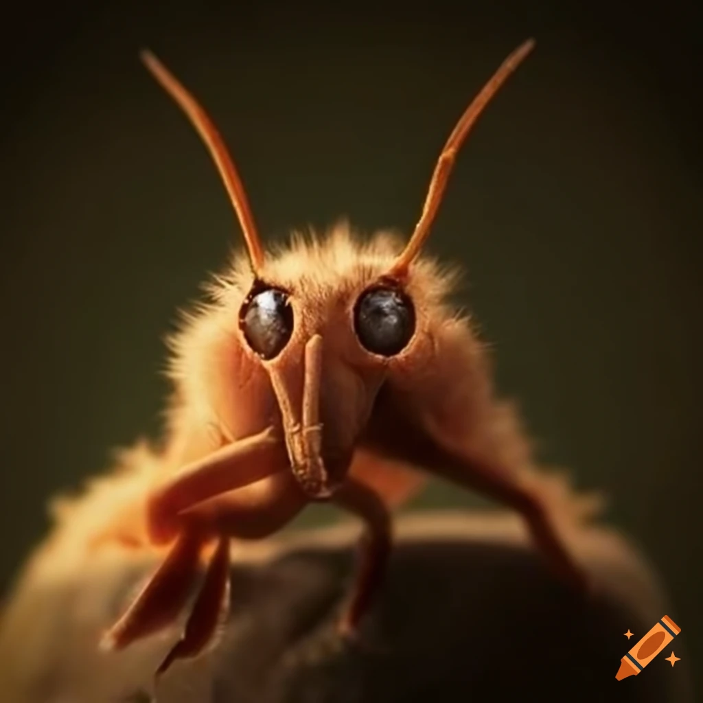 Fuzzy and furry bug reminiscent of the loot bug from lethal company on Craiyon