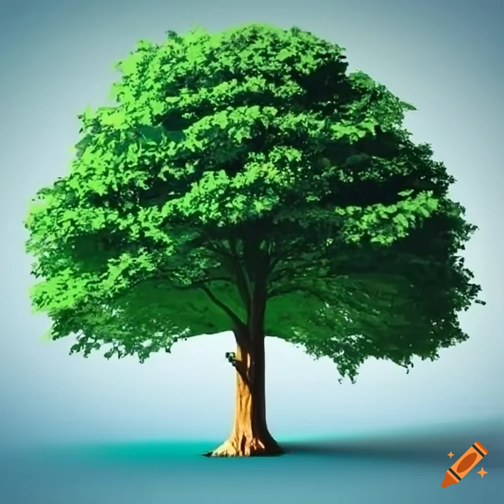 Northwest direction concept with a tree on Craiyon