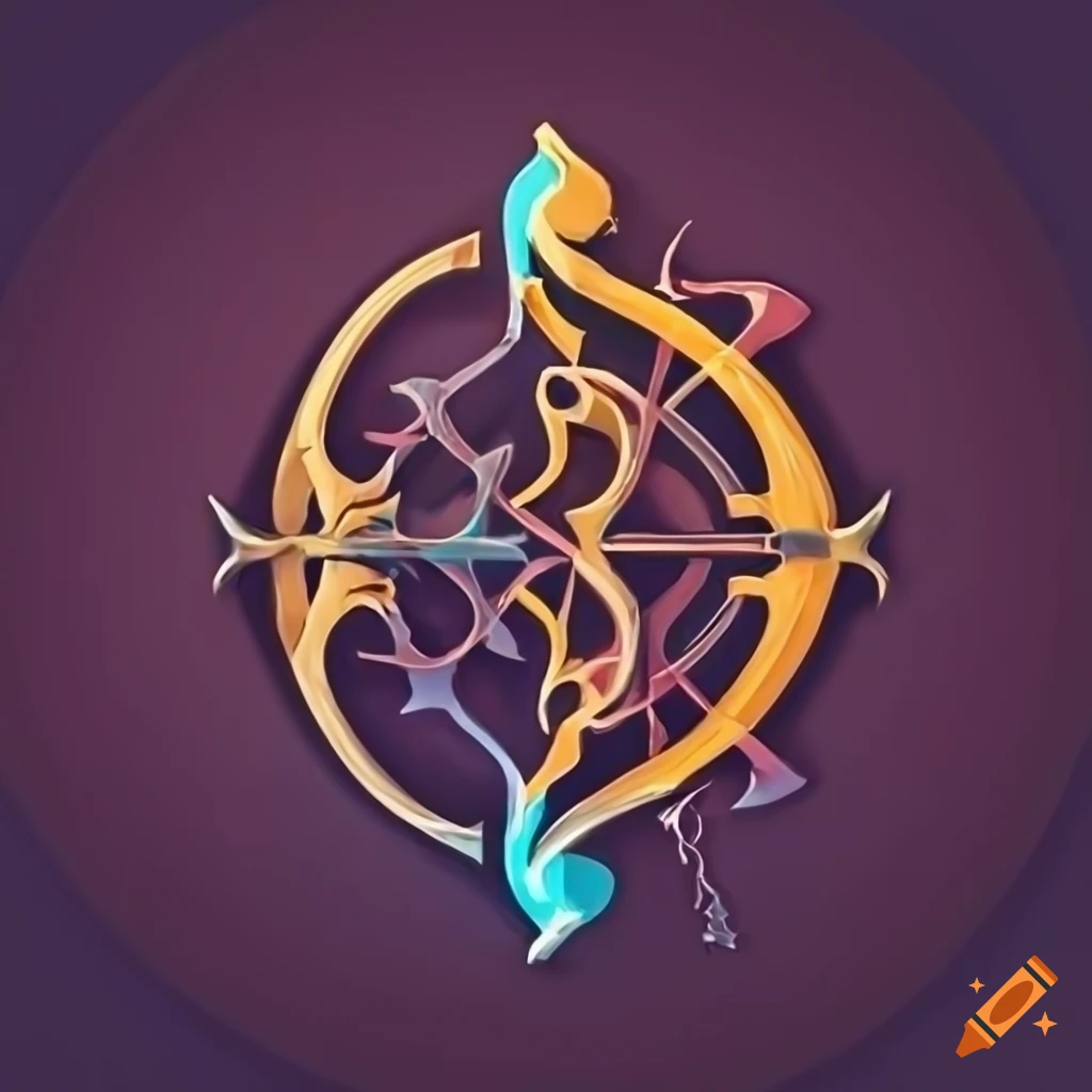 Stylized logo of an arcane archer symbol on Craiyon