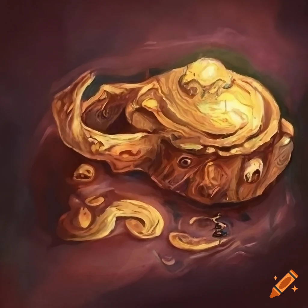 Small trinket made of scraps in fantasy art style on Craiyon