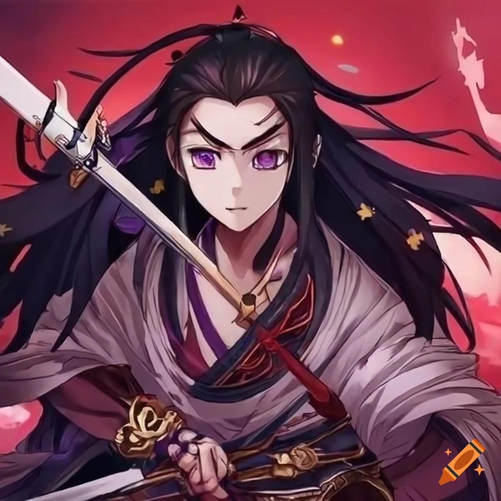 Anime persona 5 style Chinese commander with demon dragon traits and ...