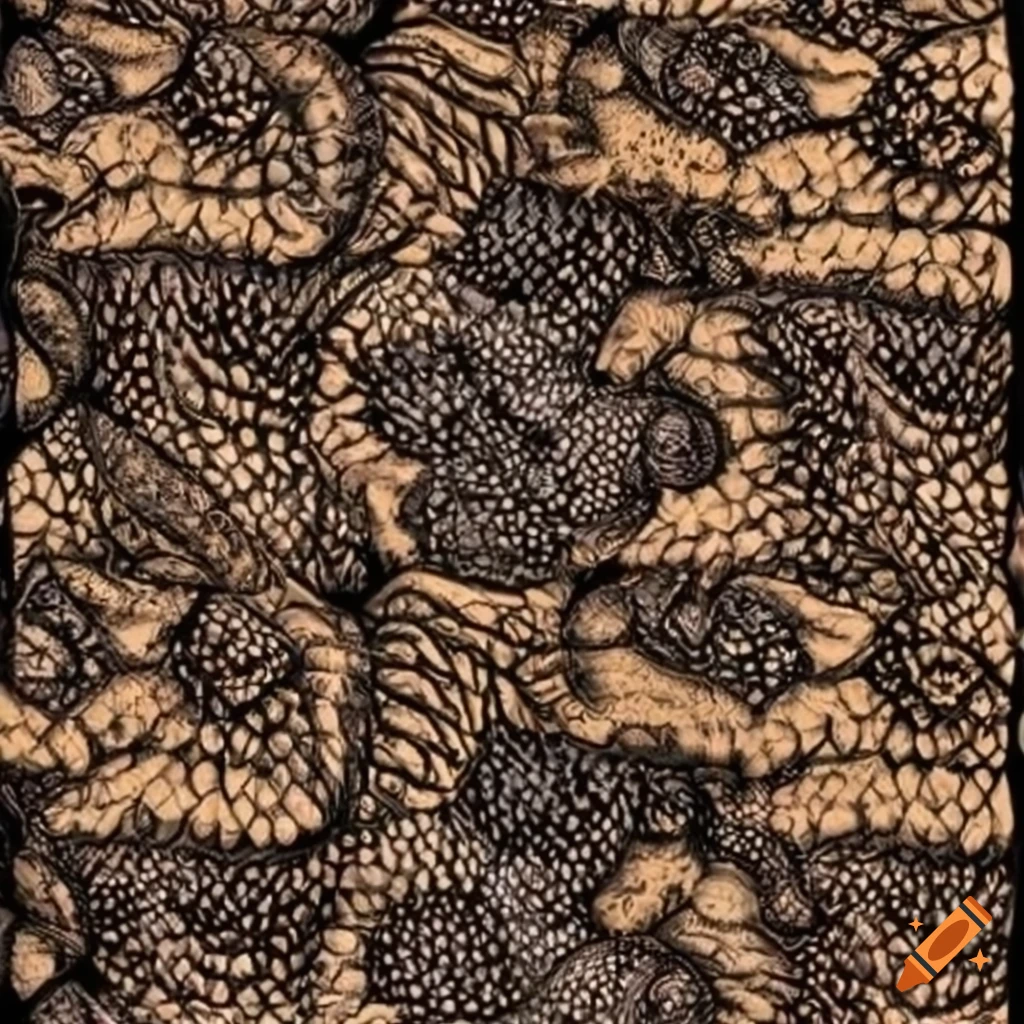 Allover reptile skin print design on Craiyon