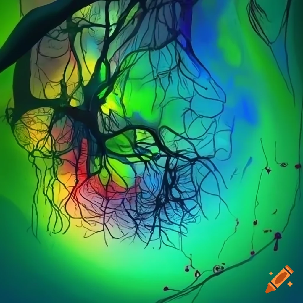 Abstract green and white representation of a non-parametric supervised learning algorithm used ...