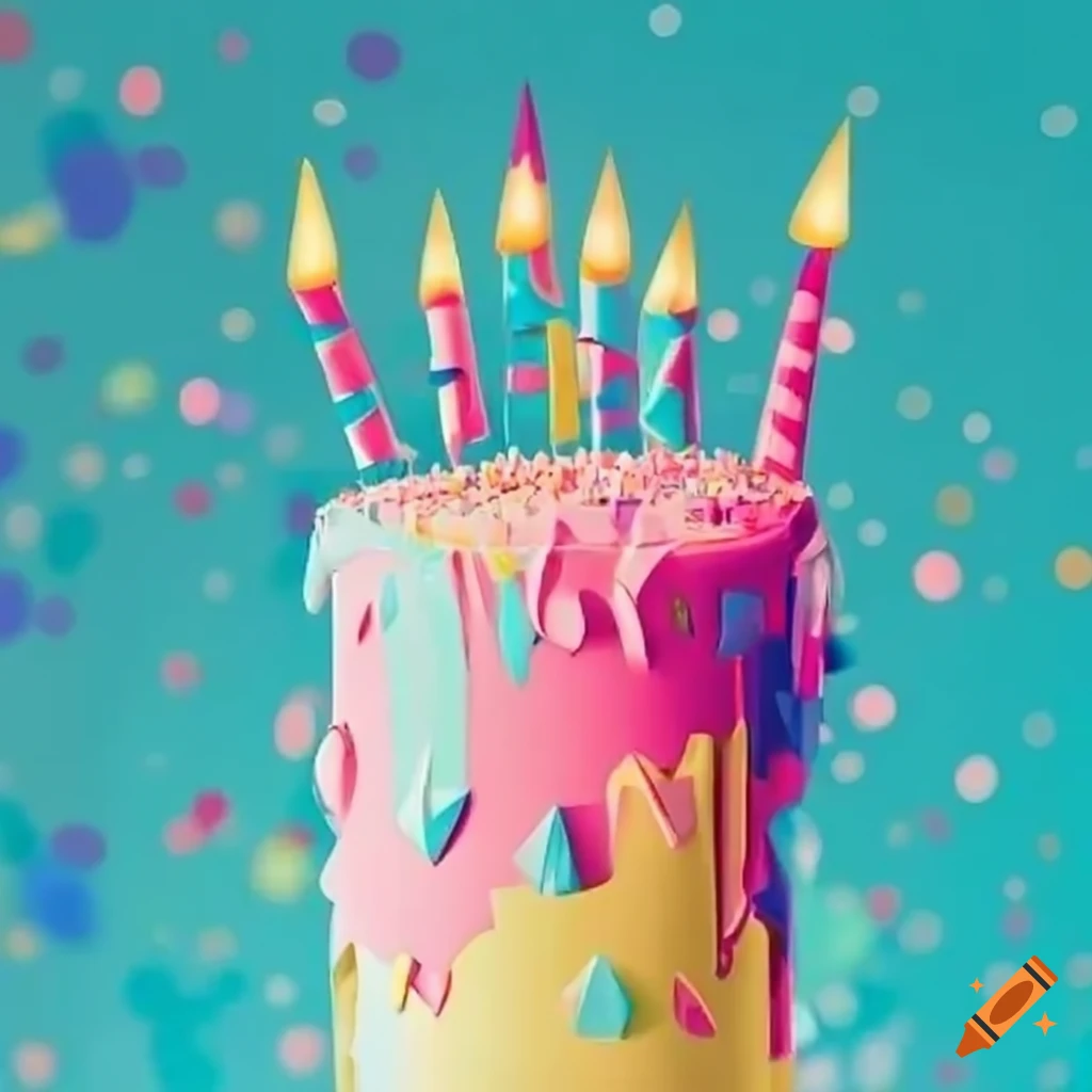 Colorful and vibrant graphic for a futuristic birthday celebration on ...