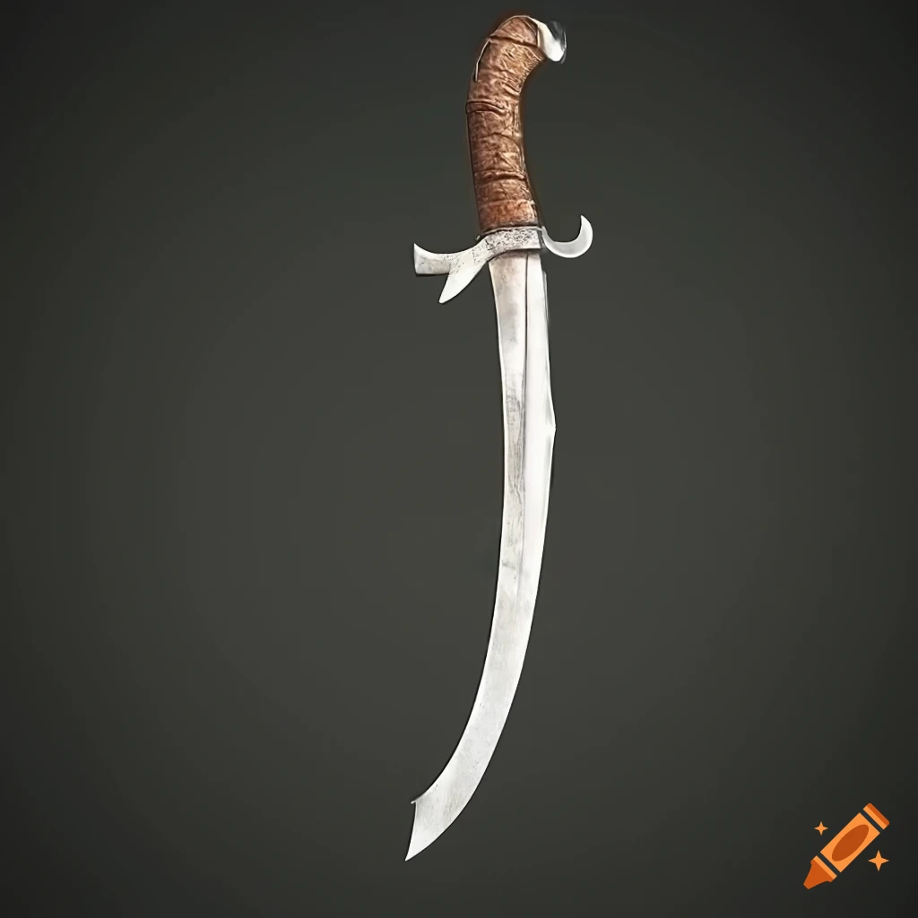Medieval scimitar weapon on Craiyon