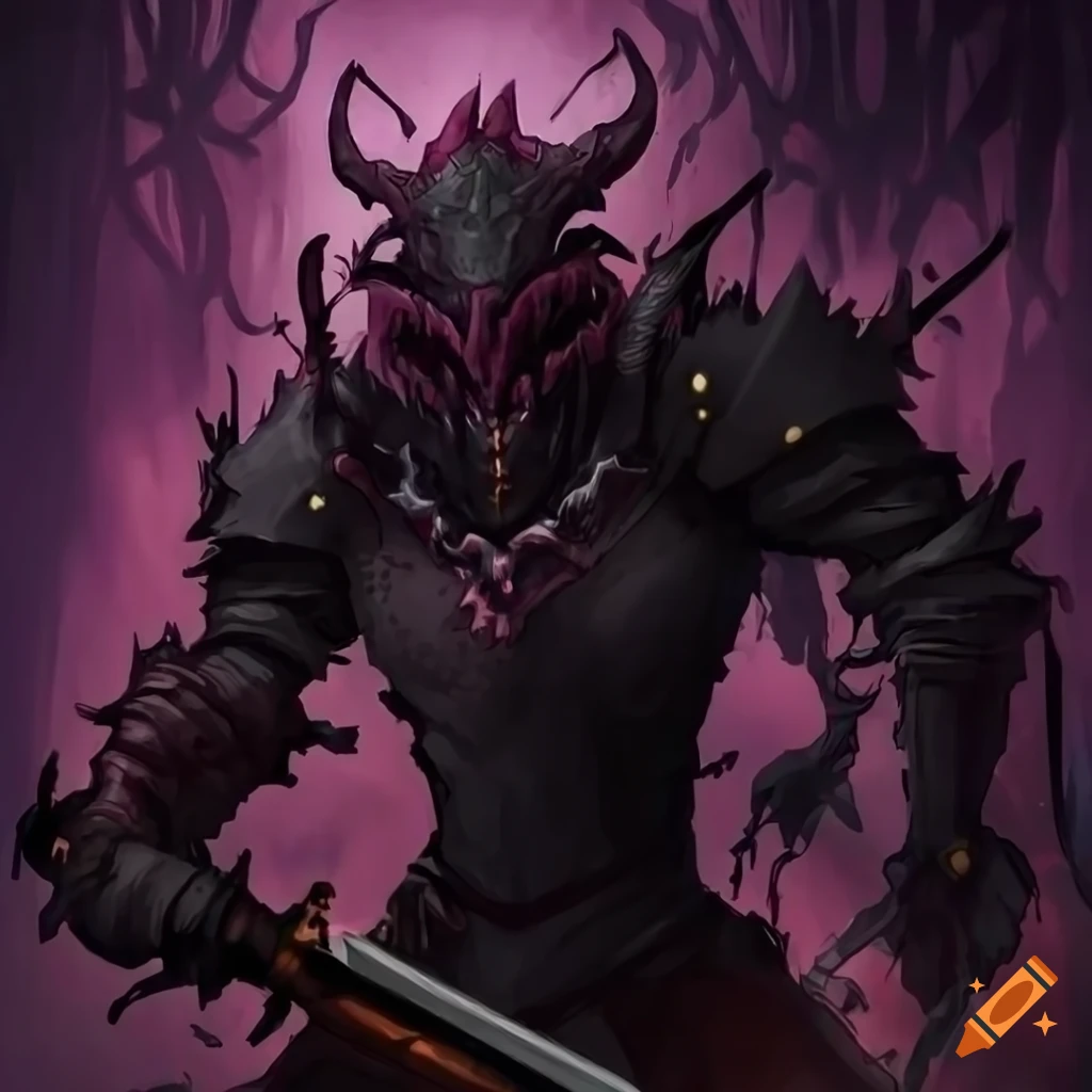Corrupted spike knight in a dark fantasy setting on Craiyon