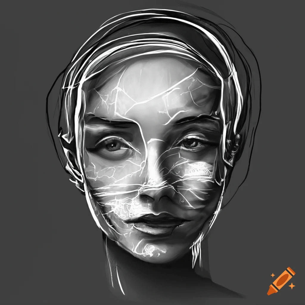 Simple line on white background on Craiyon