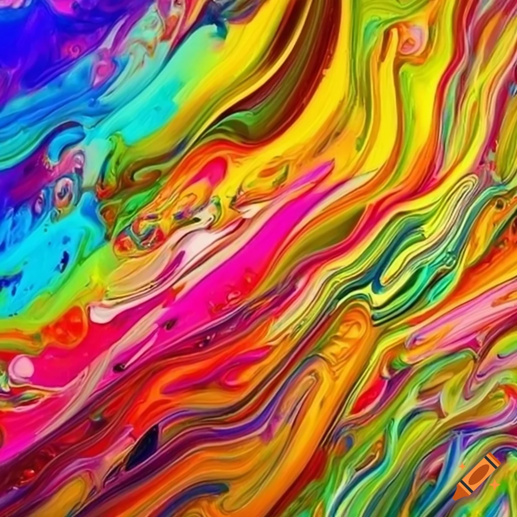 Abstract mix of oil colors on Craiyon