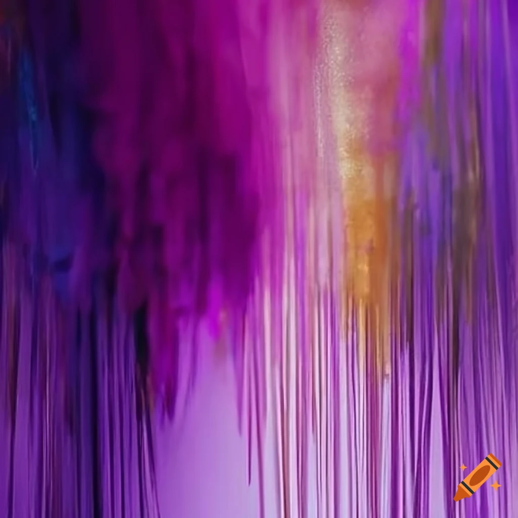 Artist painting with magic brushes in pink, purple, and gold surrounded ...