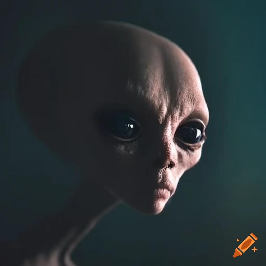 Human-like alien creature on Craiyon