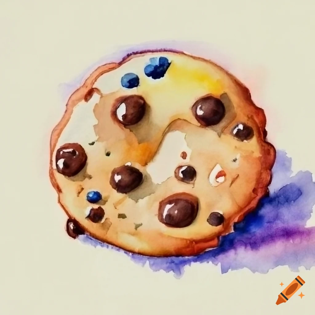 Cookies in watercolor style on Craiyon