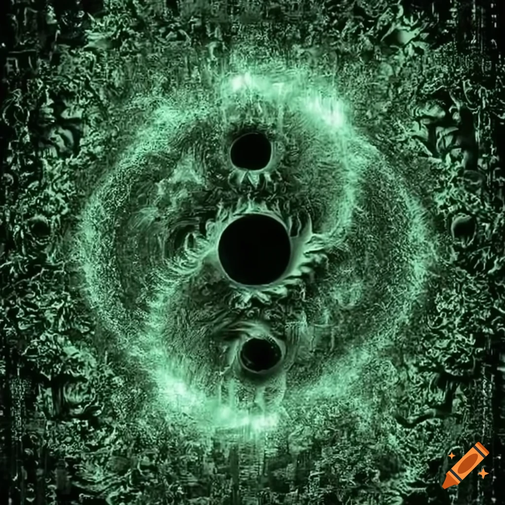 Yin yang symbol with spiral world destruction on Craiyon