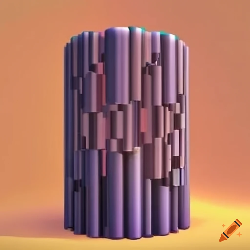 Structure made of interconnected cylindrical bladders forming a hollow ...