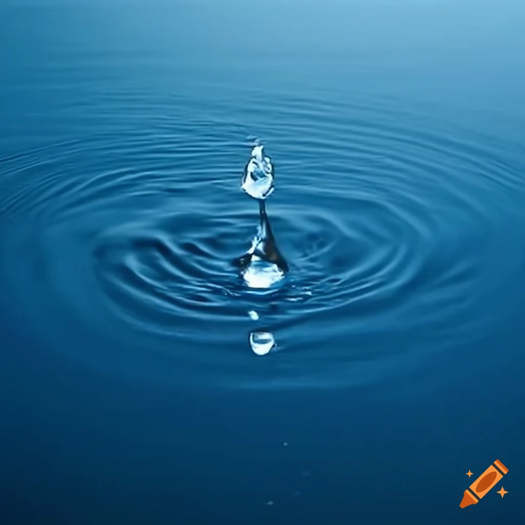 Drop splashing into water on Craiyon