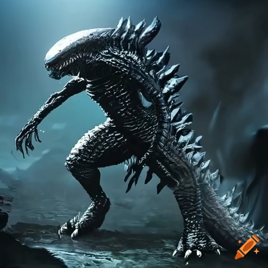 Legendary godzilla xenomorph on Craiyon