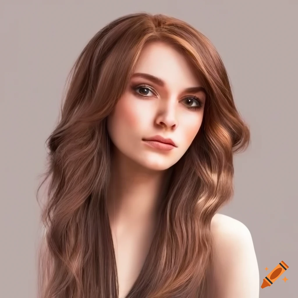 Woman with medium brown hair in professional clothing on Craiyon