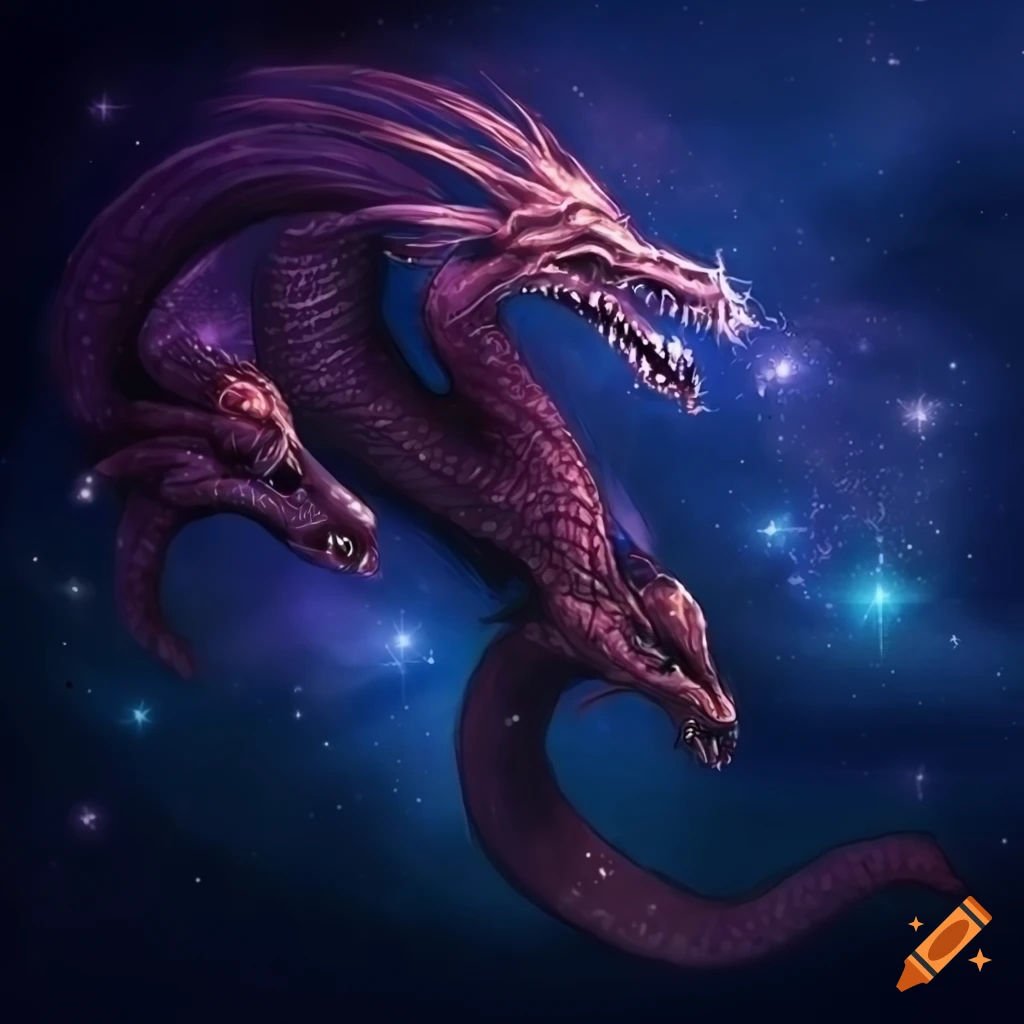 Hydra constellation in the fantasy sky on Craiyon