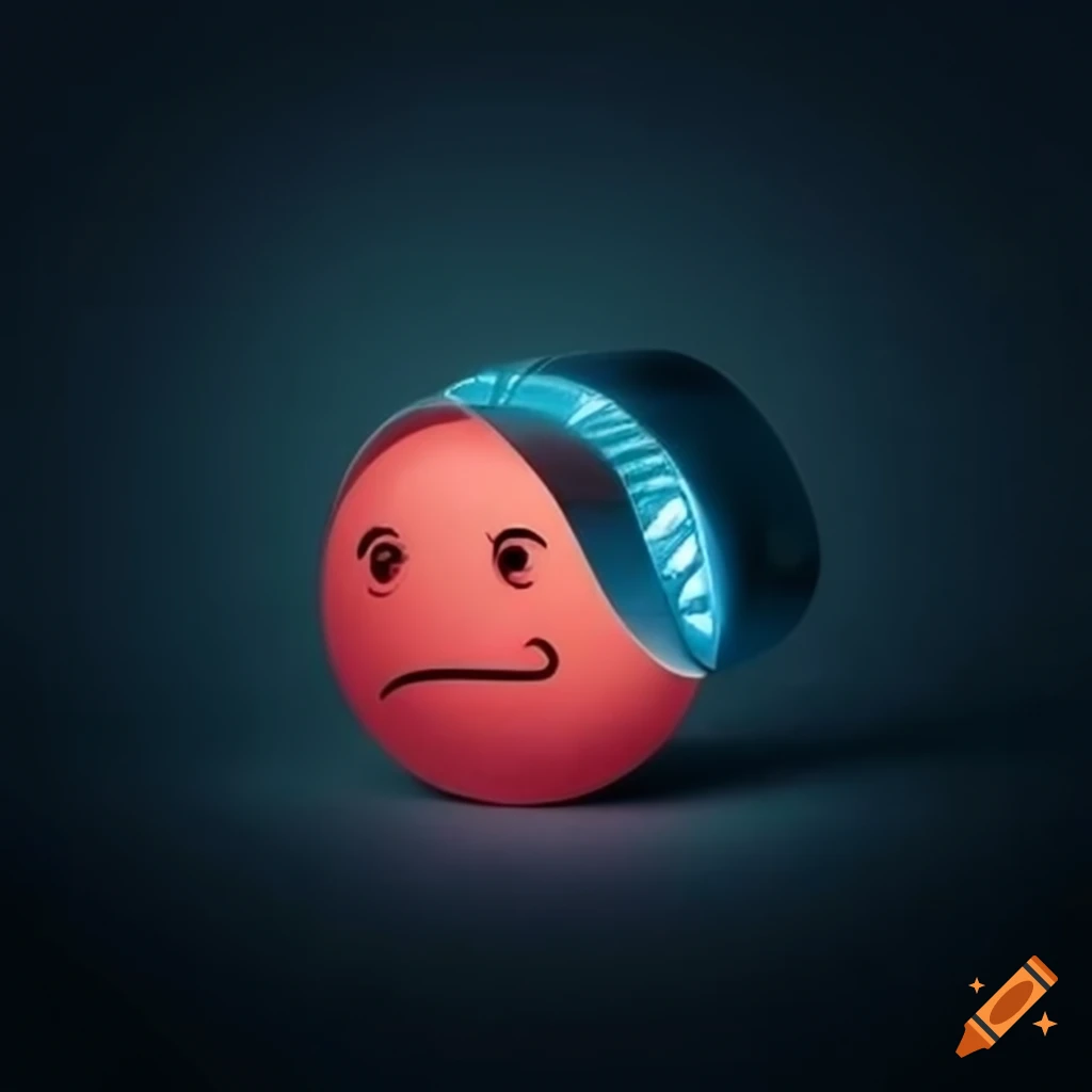 Label printer with sad face expression on Craiyon