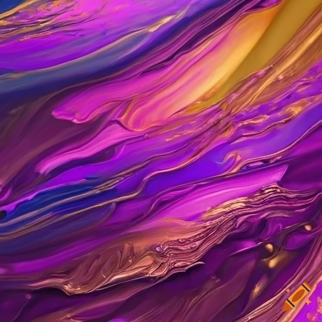 Artist painting with magic brushes in pink, purple, and gold surrounded ...