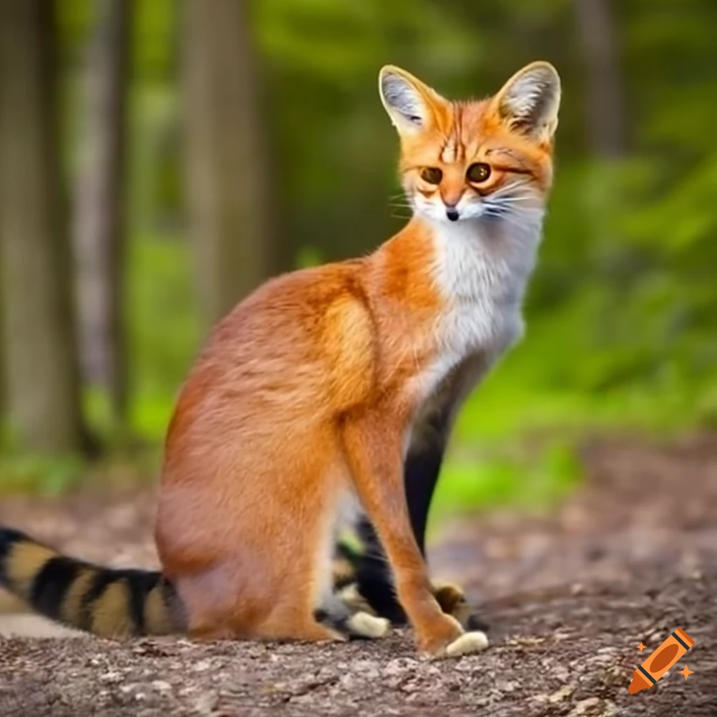 Hybrid of a cat and a fox on Craiyon