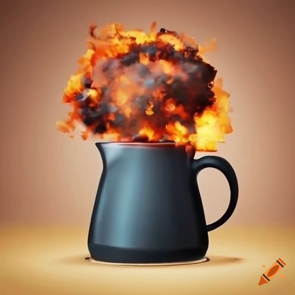 Coffee pot sweet explosion on Craiyon
