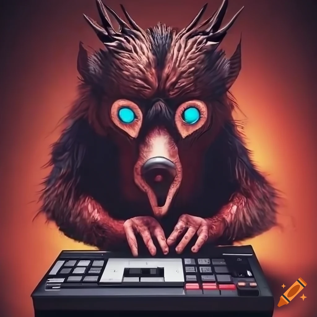 Chupacabra with an akai mpc on Craiyon