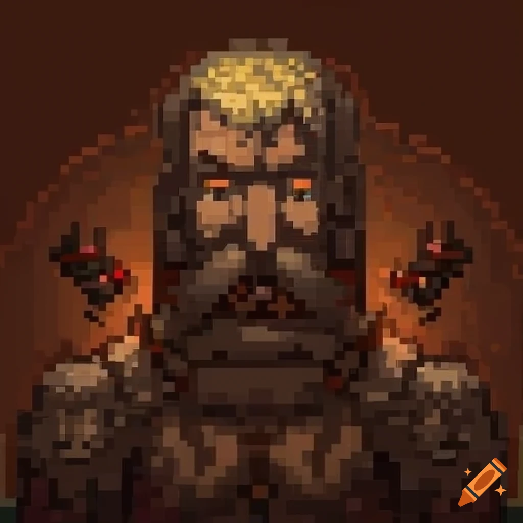 Pixel art of a fantasy rpg world background on Craiyon