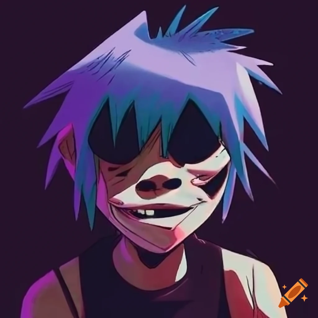 2d from gorillaz band on Craiyon
