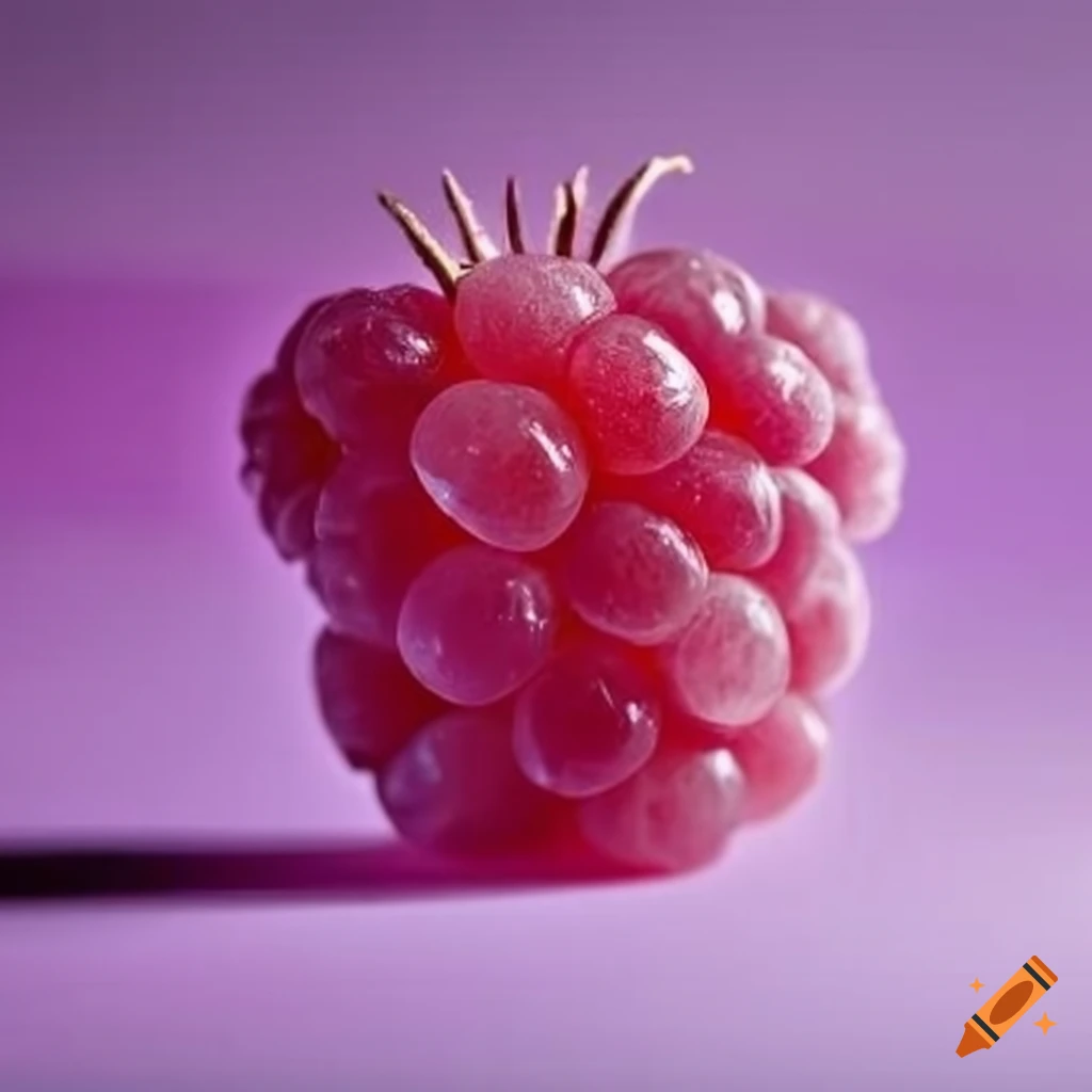 Raspberry made of rose quartz on Craiyon