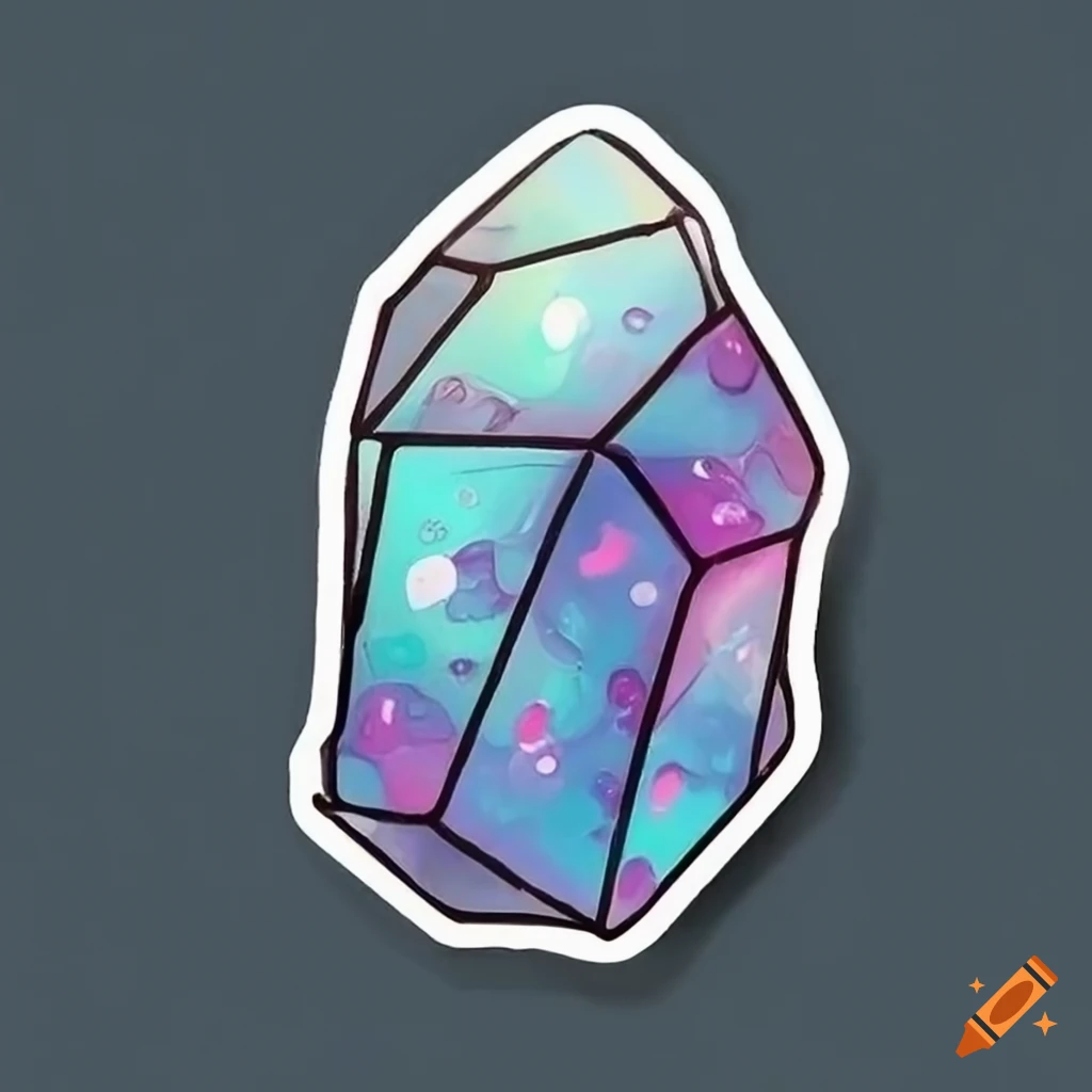 Cute crystal sticker on Craiyon