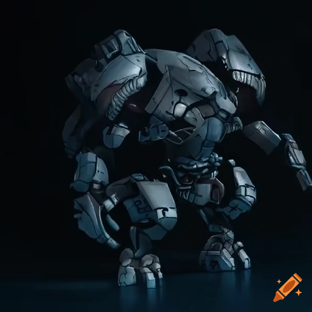 Polymorphism hybrid mech with cel shading on Craiyon