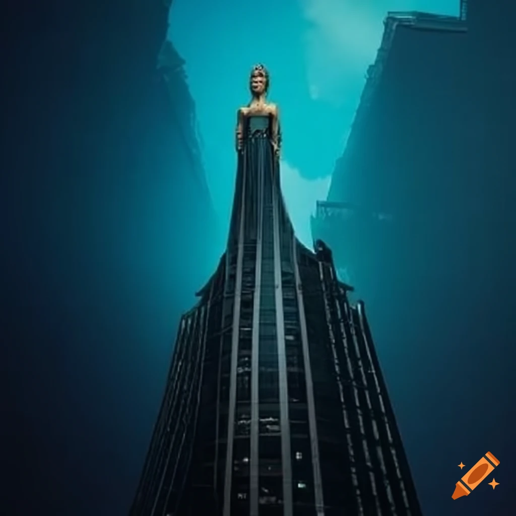 Floating skyscraper concept on Craiyon