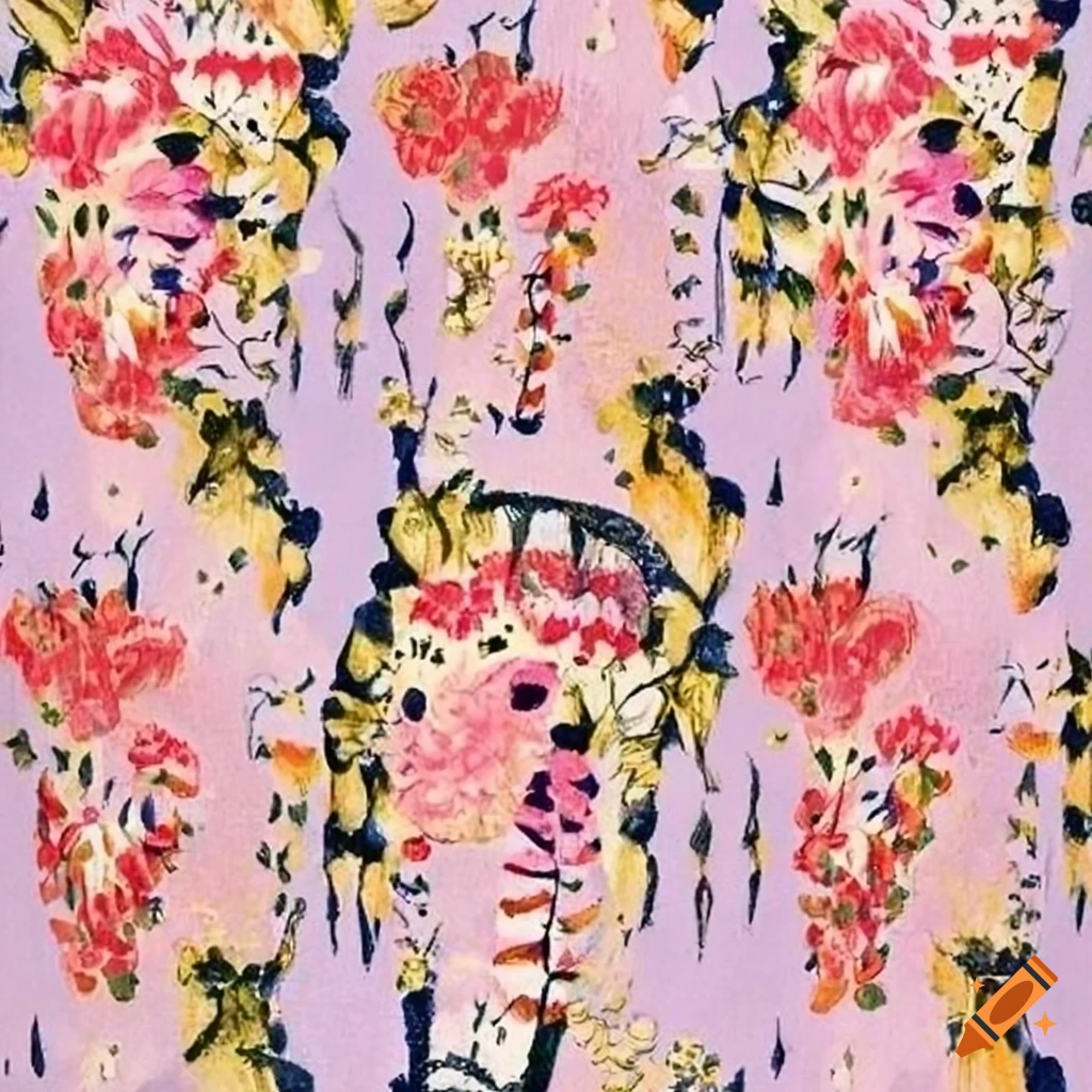 Chanel fabric surface design with spikes, teeth, and tiny flowers by ...