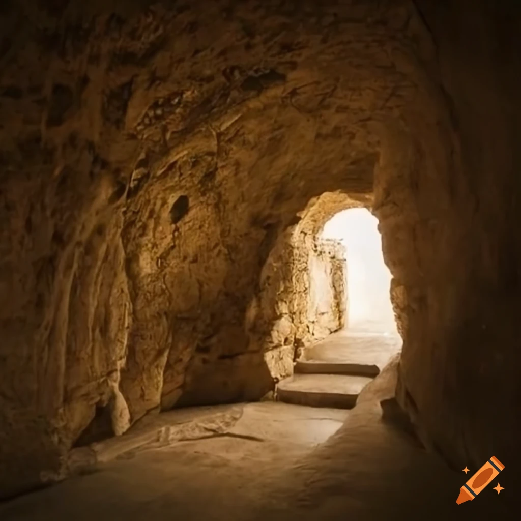 Empty first century israel hillside tomb on Craiyon